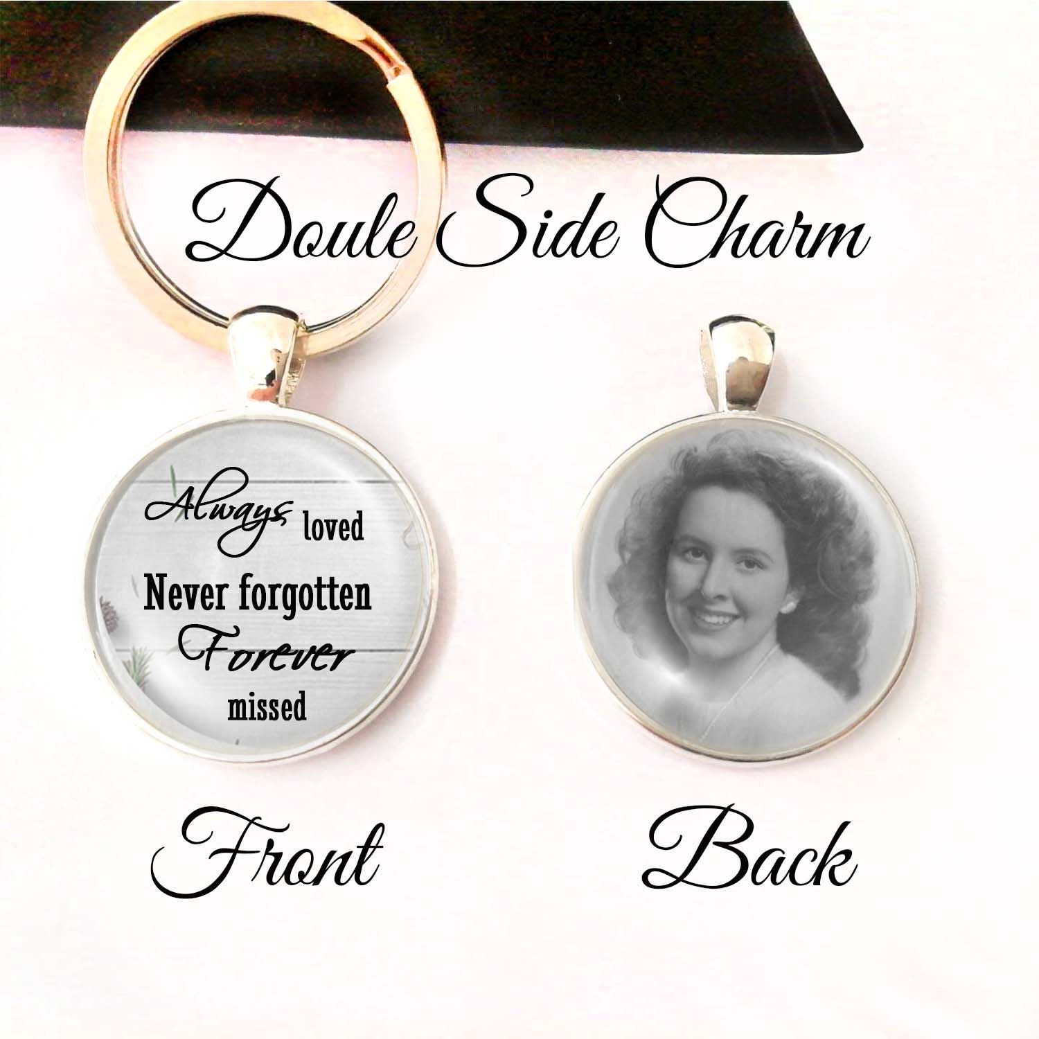 Personalised Photo Double Sided Keyring Memorial Bereavement | Etsy