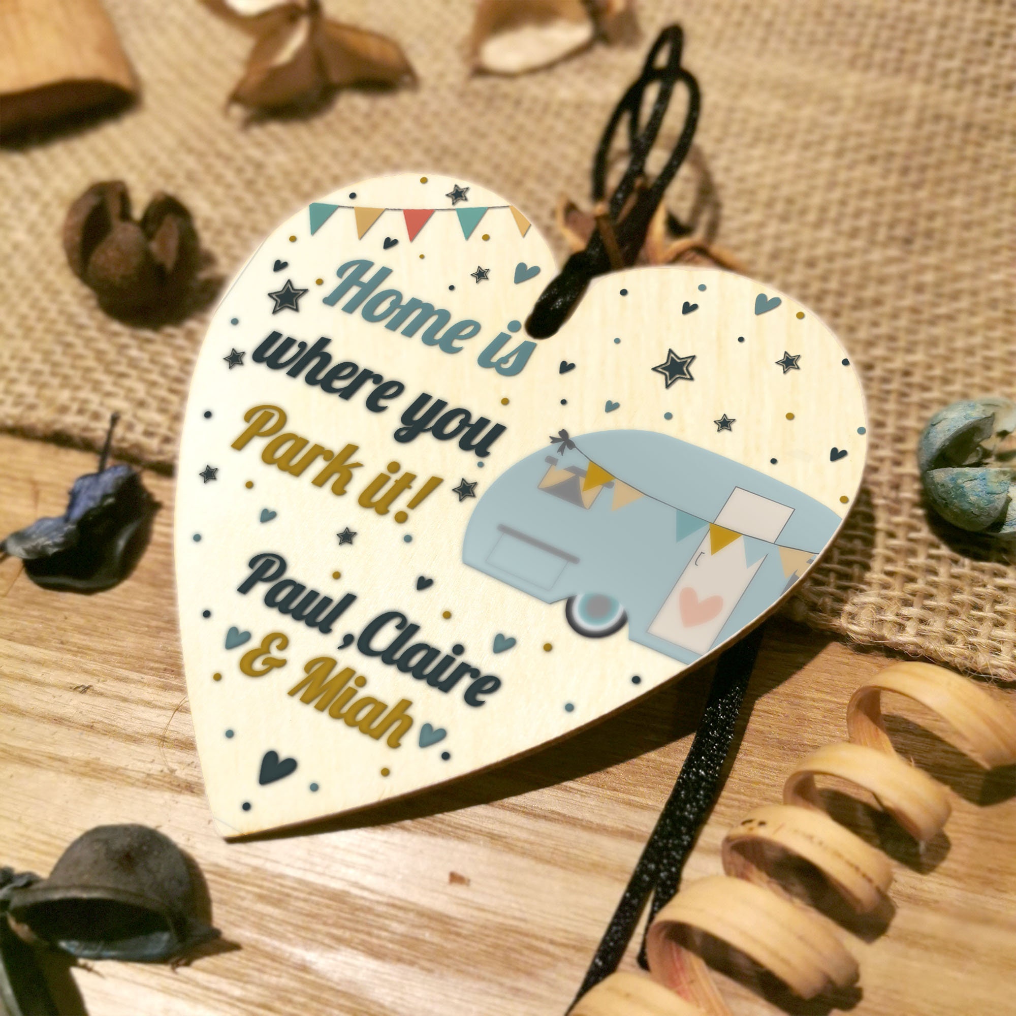 Personalised Camper Caravan Holiday Family Friendship Gift Camping ...