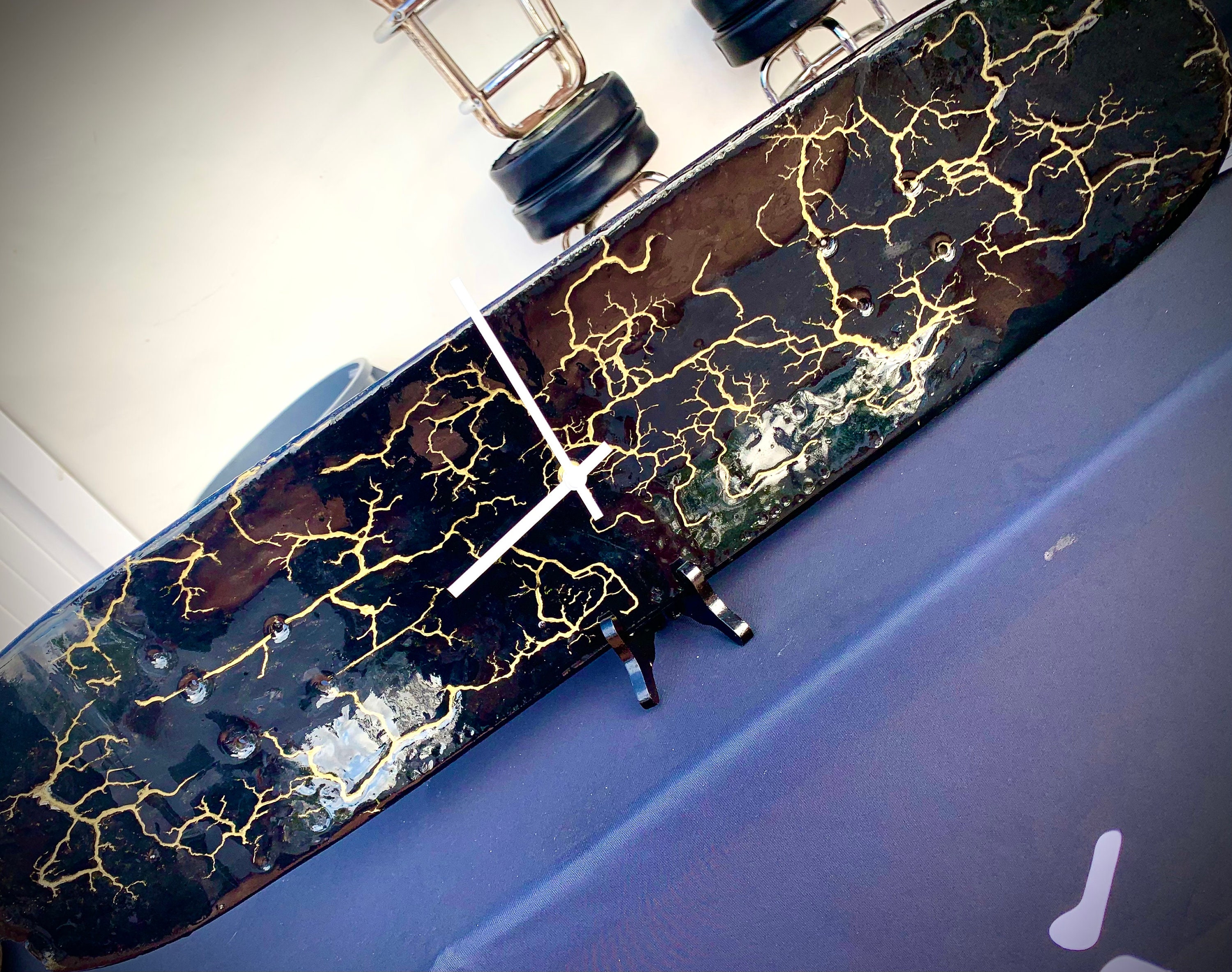 Fractal Skateboard Deck Clock Handmade Fractal-burned Clock | Etsy