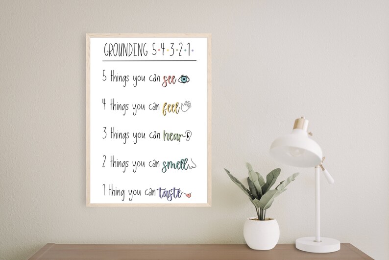 Grounding Activities . Classroom . Social Work . Mental Health Poster ...