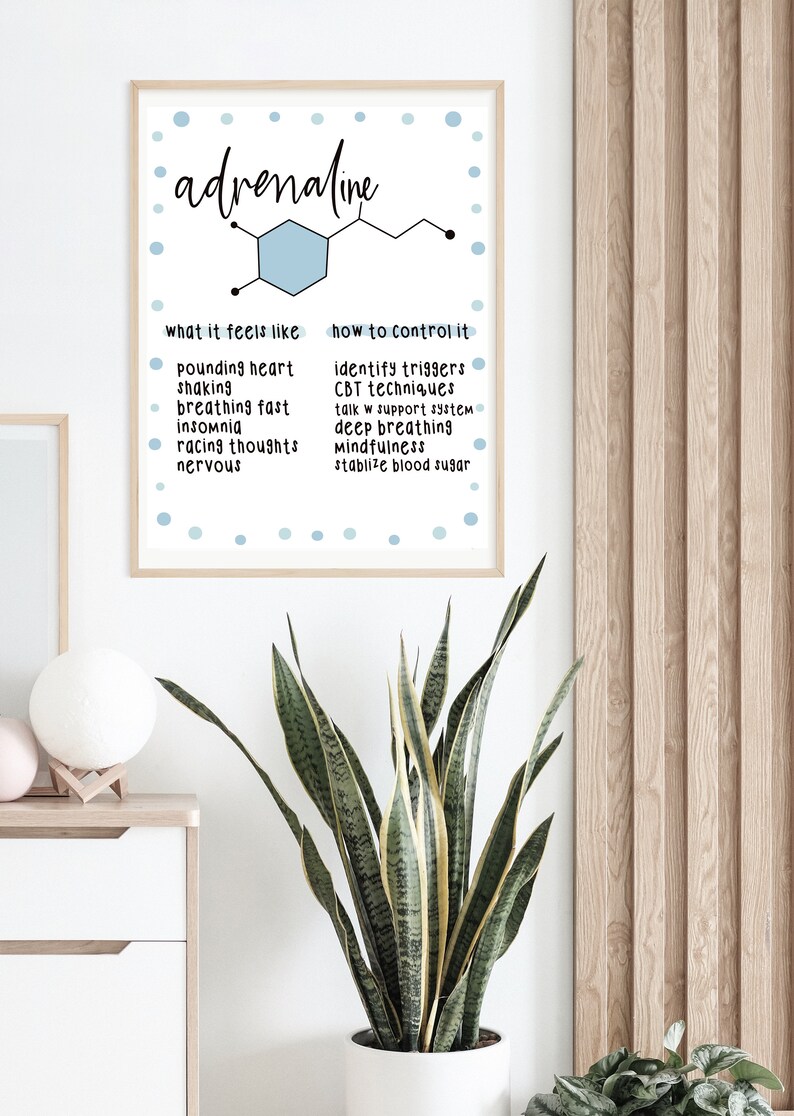 Brain Set . Dopamine Serotonin . Mental Health Poster . Psychology ...
