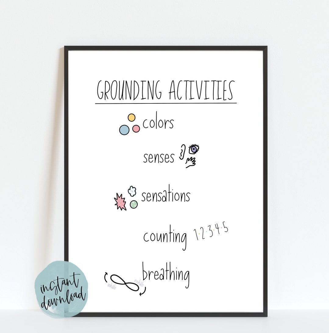 Grounding Activities . Classroom . Social Work . Mental Health Poster ...