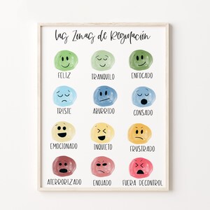 Spanish . Zones of Regulation . Feelings . Counselor . - Etsy