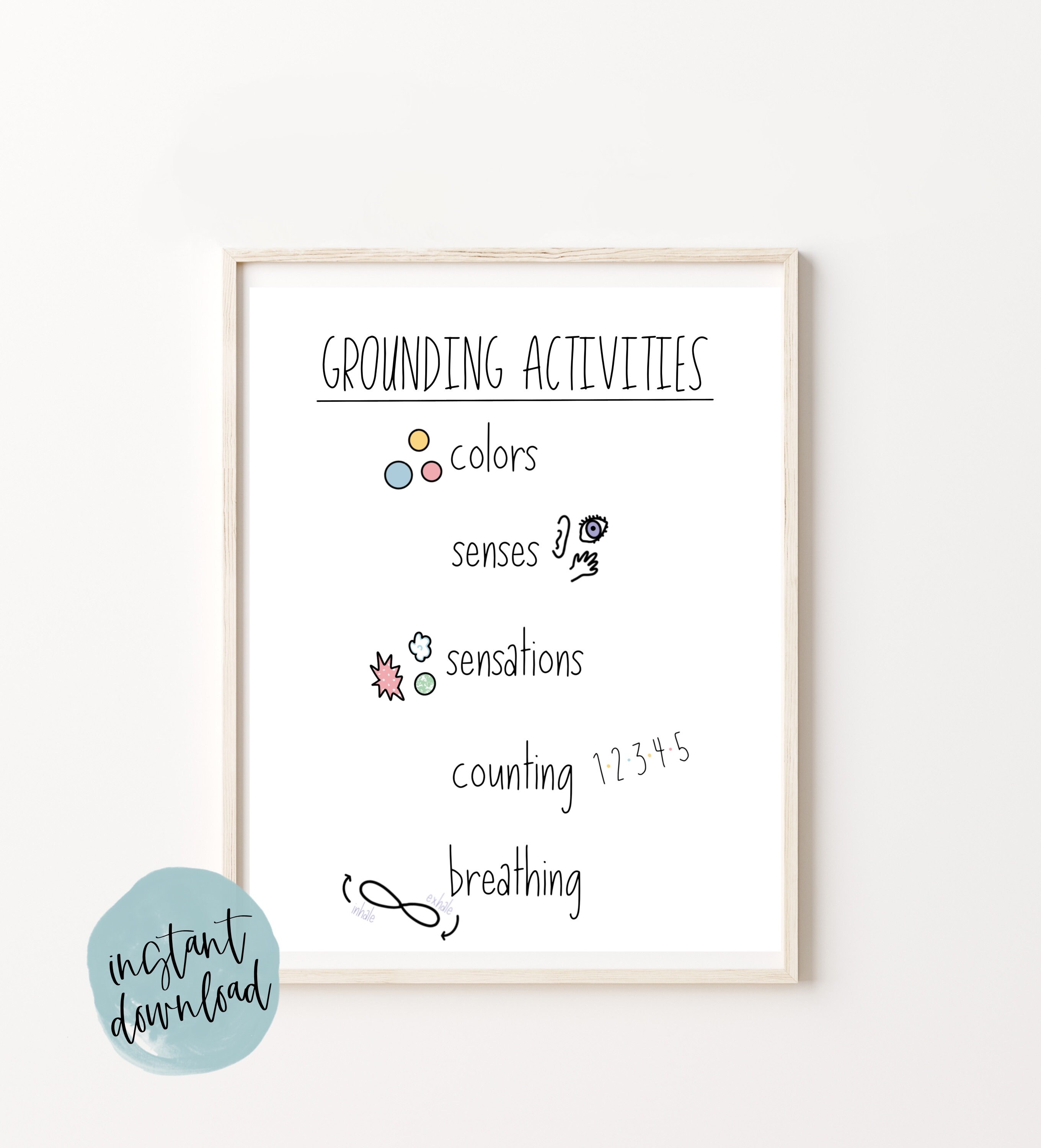 Grounding Activities . Classroom . Social Work . Mental Health Poster ...