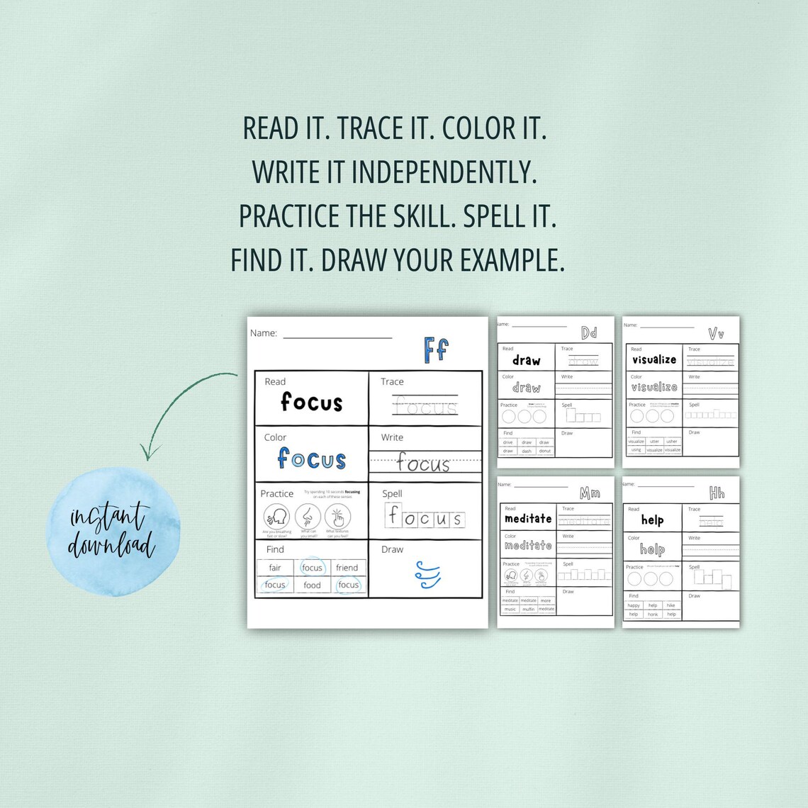 Abc's of Coping Skills Daily Worksheets. Social Emotional Learning ...