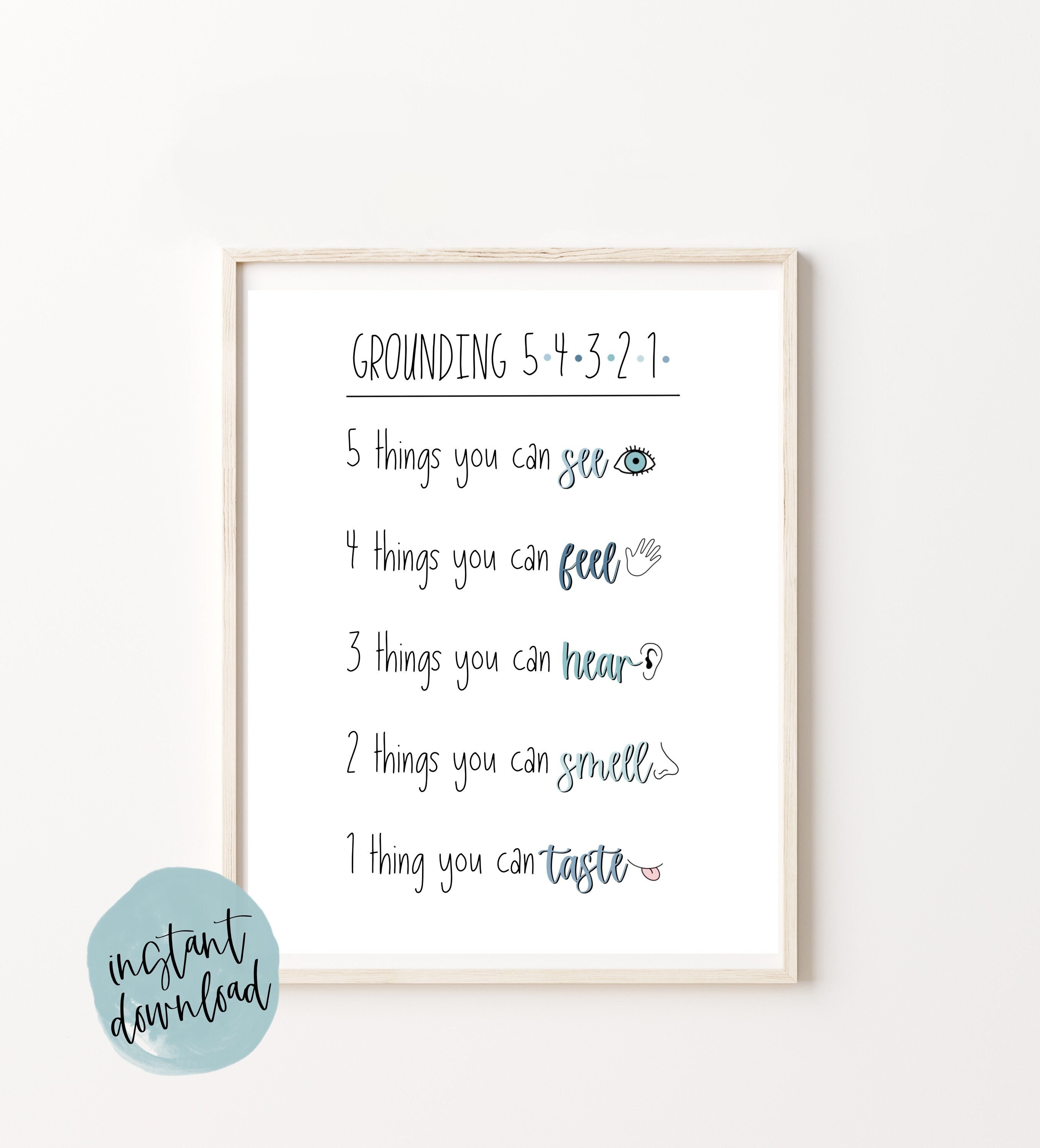 Grounding Activities . Classroom . Social Work . Mental Health Poster ...