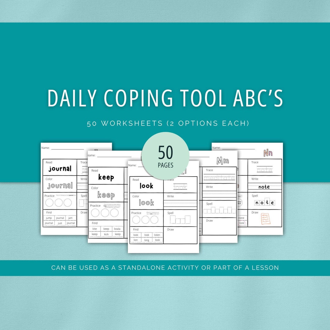 Elementary Coping Skills Worksheets. Alphabet. Social Emotional ...