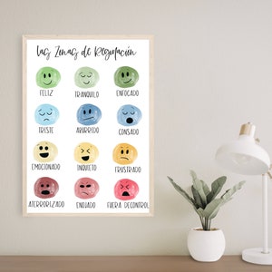 Spanish . Zones of Regulation . Feelings . Counselor . - Etsy