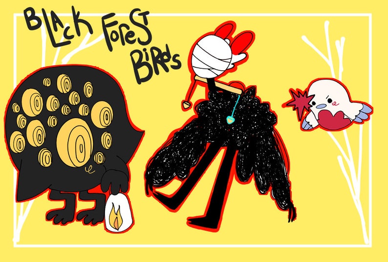 Lobotomy Corporation Black Forest Birds Trio Big Bird Punishing Bird