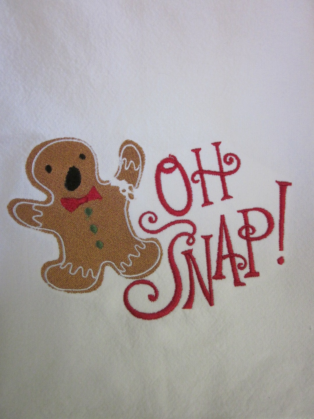 Gingerbread Man Dish Towel/gingerbread Man Holiday Towel/oh - Etsy
