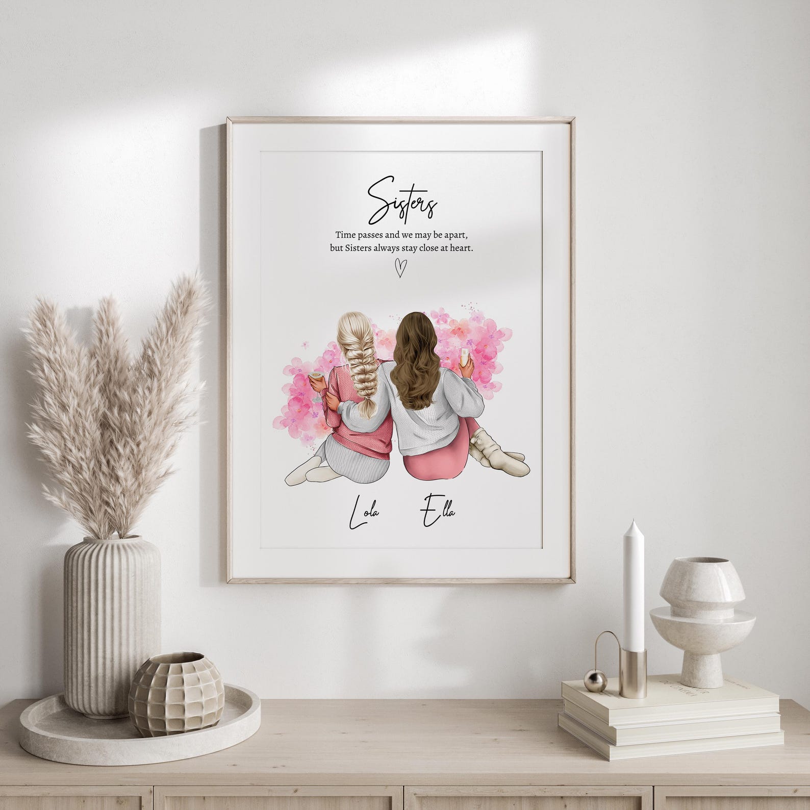 Personalised Gift for Sister, Sisters Personalised Print, Sisters Best ...