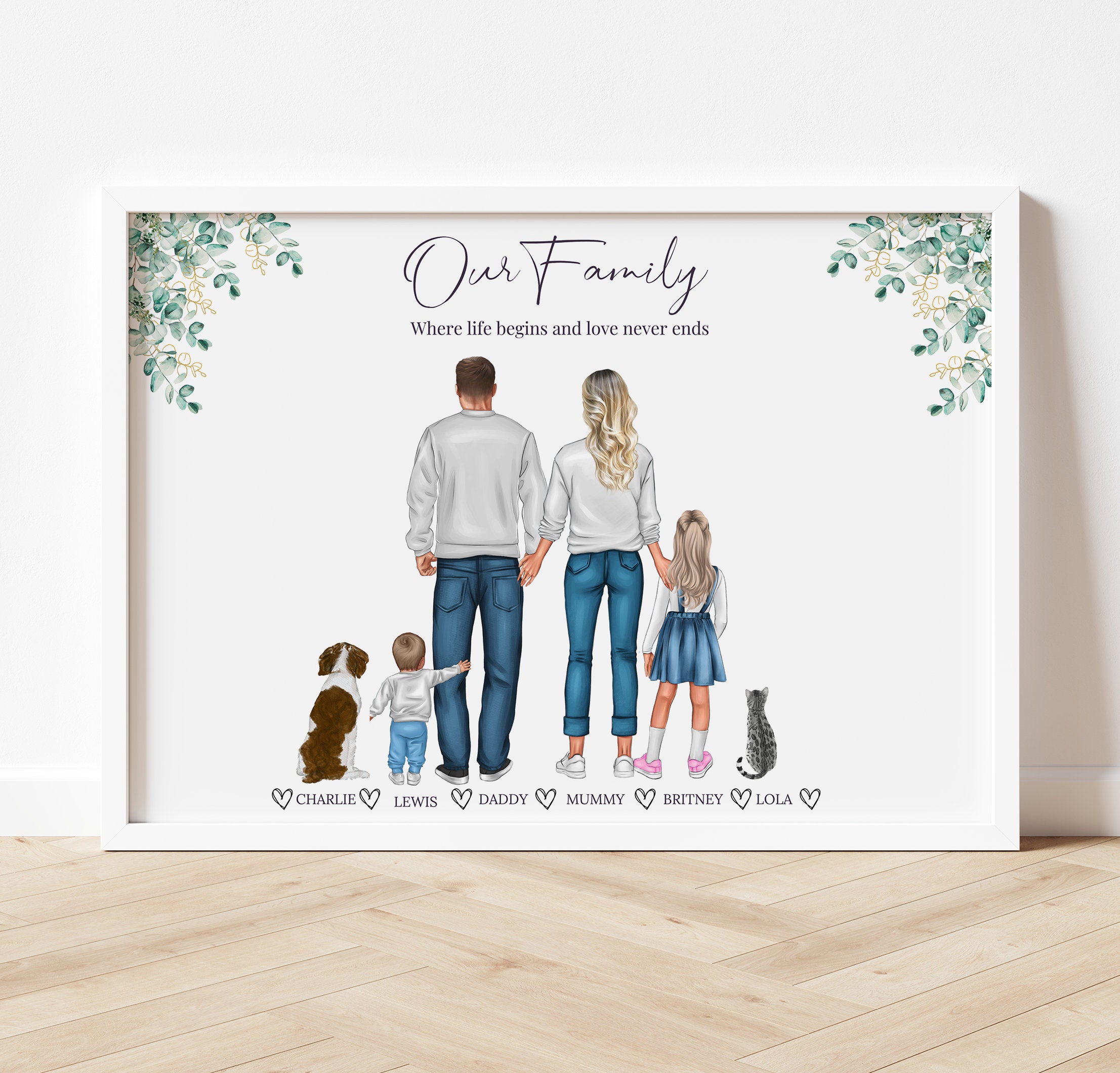 Personalised Family Print Home Gift Family Prints - Etsy UK