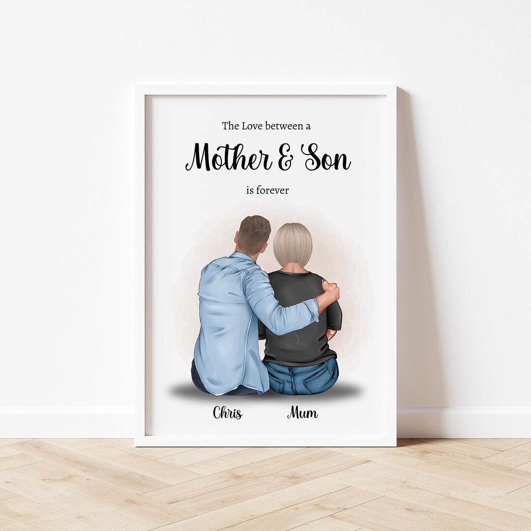 Mother and Son Gift for Mum From Son Custom Mum Print for Mother ...
