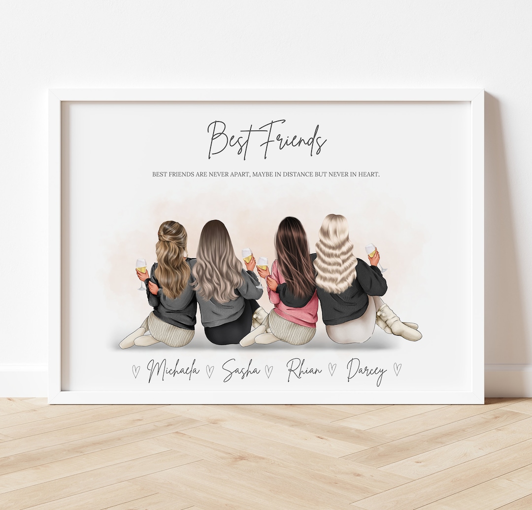 Group Friendship Print Friends Gift Best Friend Gift Best Friend Print ...