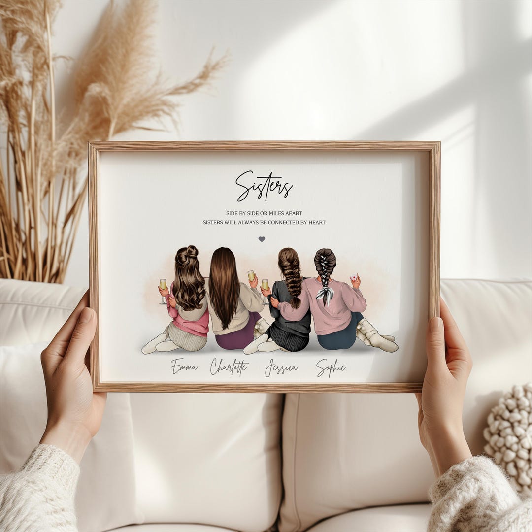 Personalised Gift for Sister Custom Gifts Sisters Group Print ...