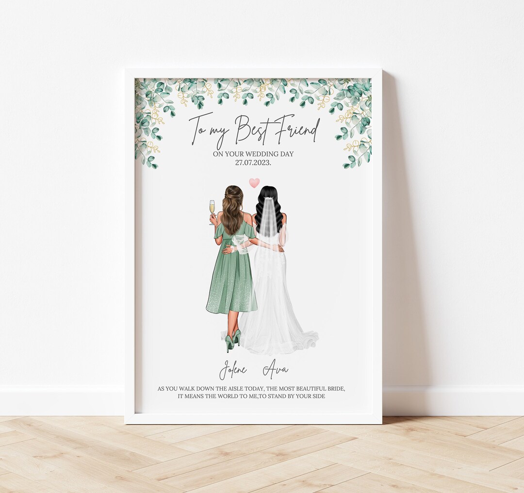 Gift for Best Friend on Her Wedding Day Best Friend Wedding Gift ...