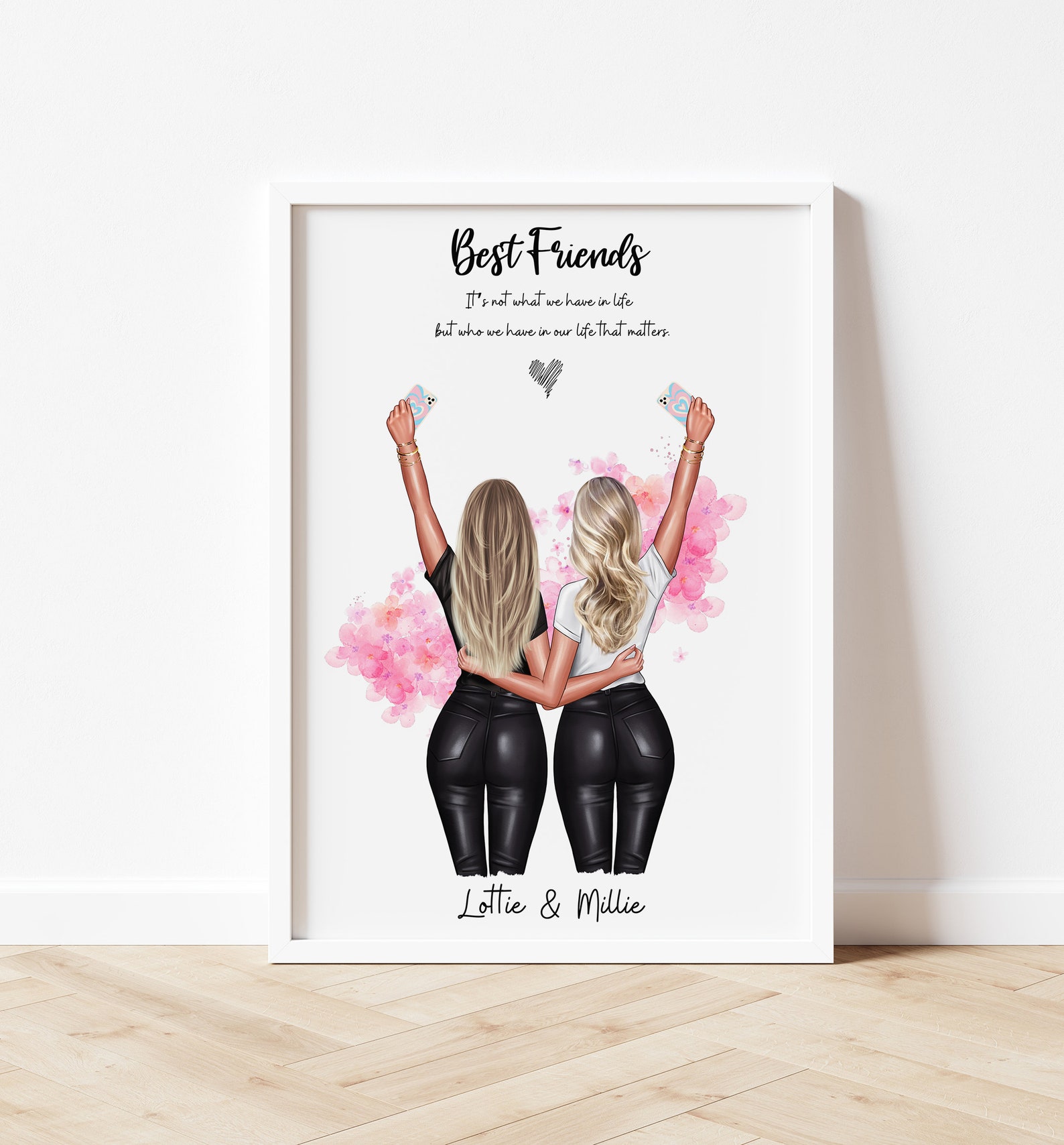 Best Friend Print Personalised Print Quote Wall Art Best - Etsy