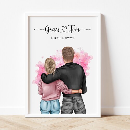 Personalised Couple Print Couples Gift Customised Couple - Etsy