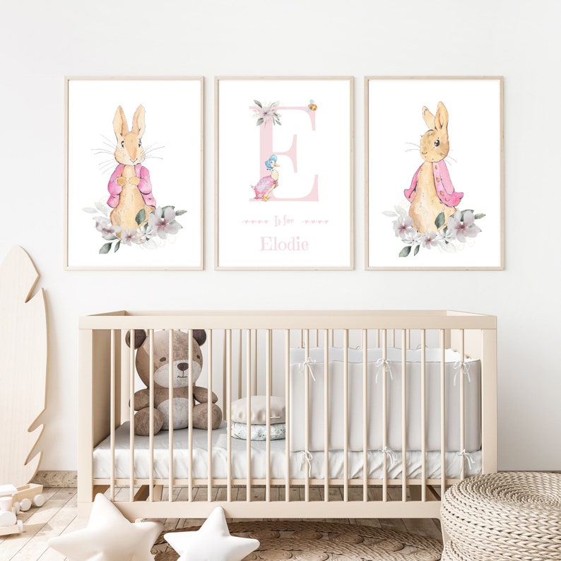 Peter Rabbit Nursery Prints Girl Decor Beatrix Potter | Etsy UK