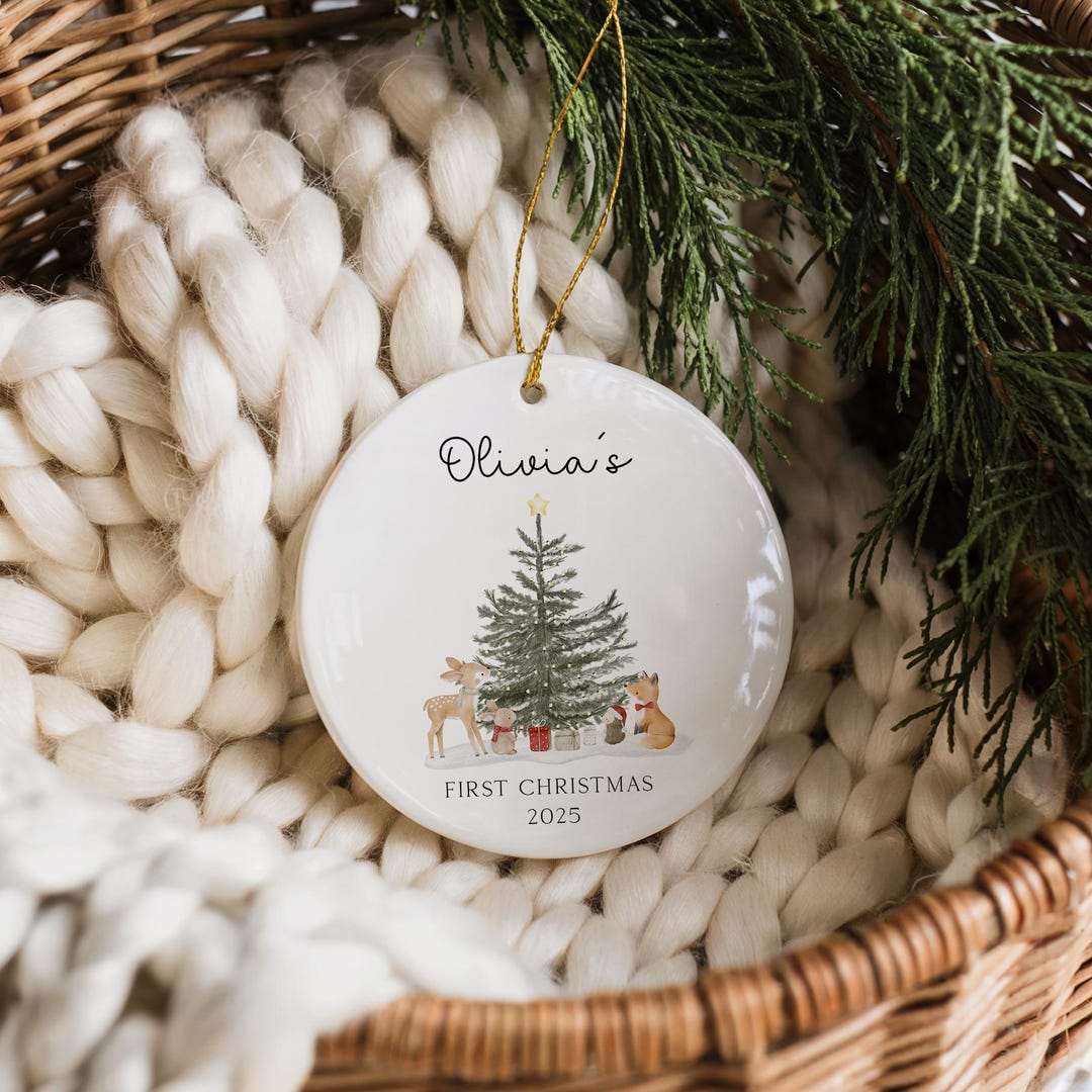Baby’s First Christmas Decoration, Personalised First Christmas Bauble ...