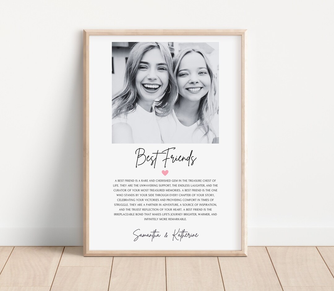 Personalised Photo Best Friend Print Personalised Print Best Friend ...