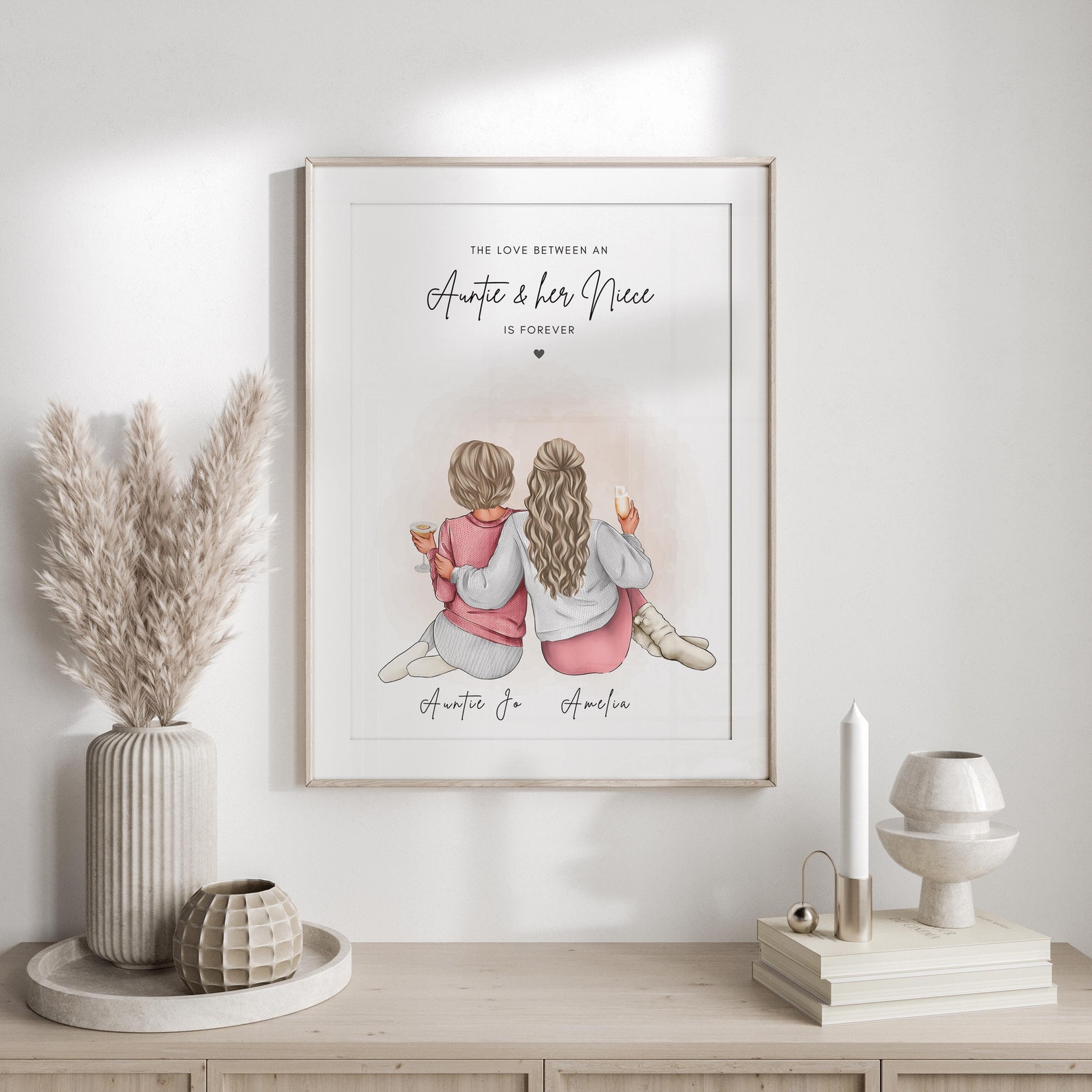 Auntie Gift - Personalised Gift Auntie Print, Gifts for Her, Auntie and ...