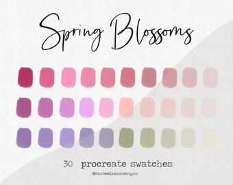 Spring Brights Procreate Palette Color Swatches Digital - Etsy