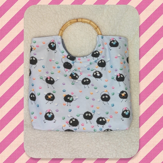 Soot Sprite Bag Studio Ghibli Bamboo Handle Bag Totoro Bag - Etsy
