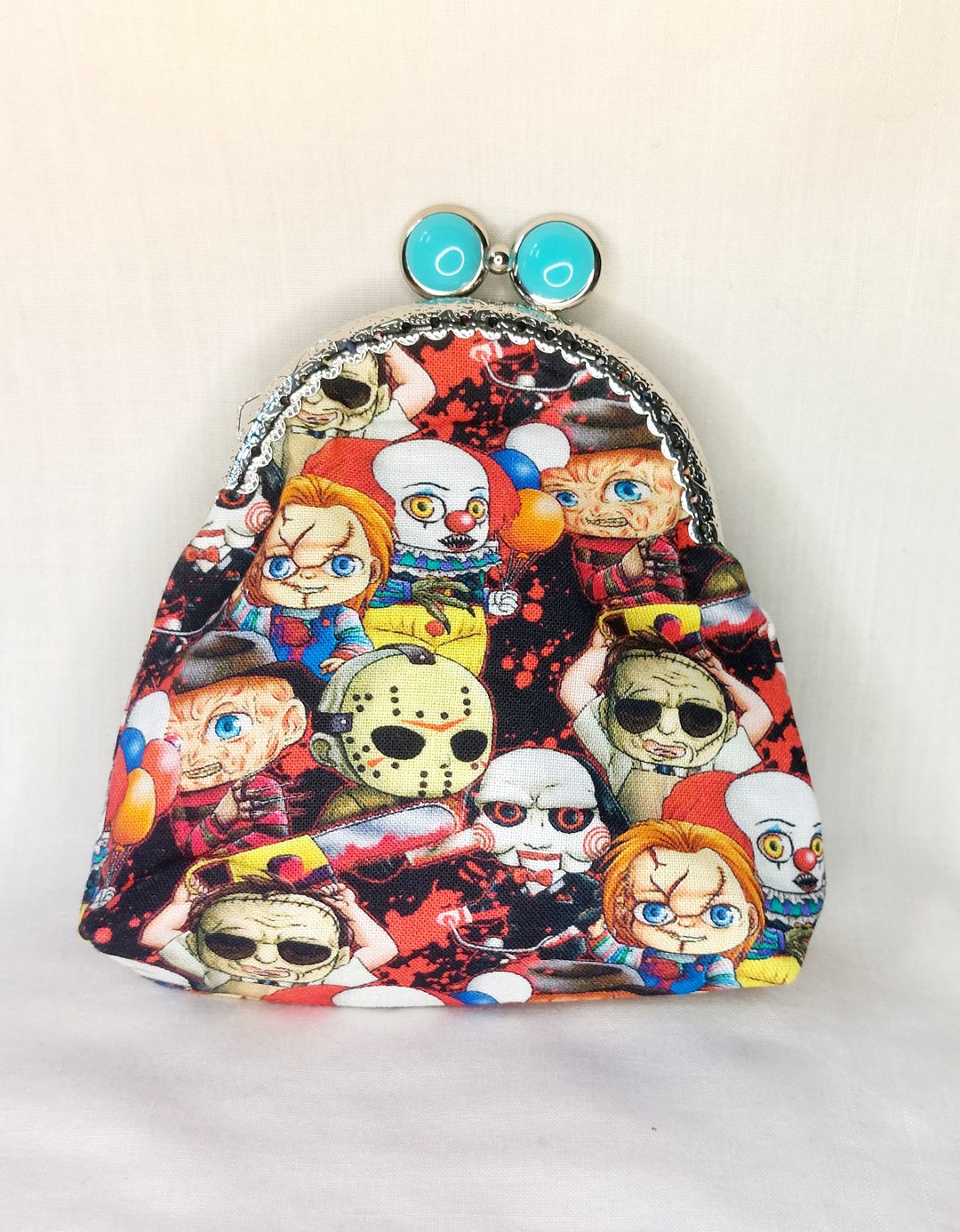 Large Cute Horror Movie Purse, Clasp Purse, Horror Change Purse ...