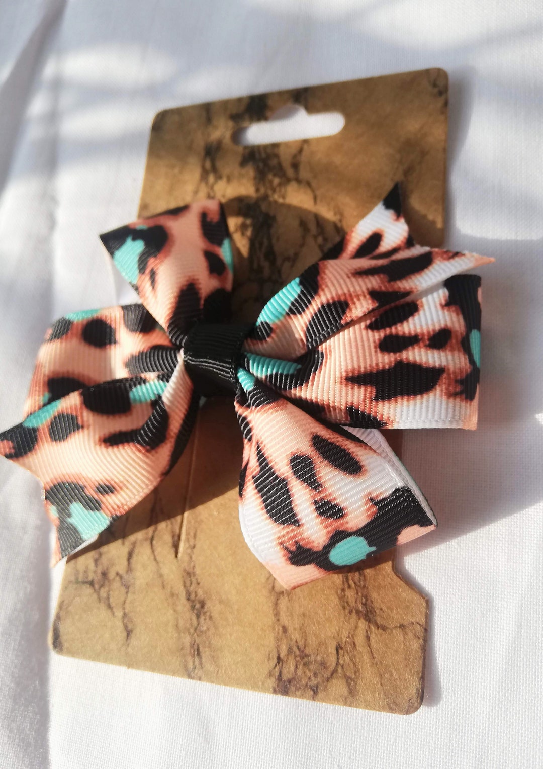 Punky Bow Haarspange Leopard print Haarschleife Punk - Etsy.de