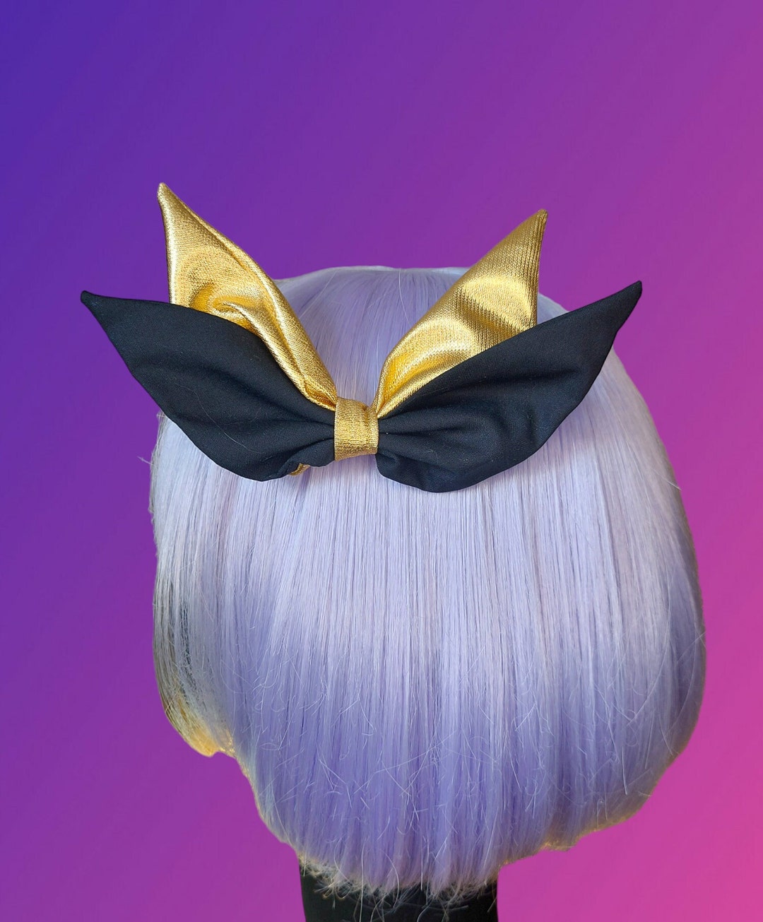 Retro Black and Gold Hair Bows, Large Hair Bows, Retro Bows - Etsy