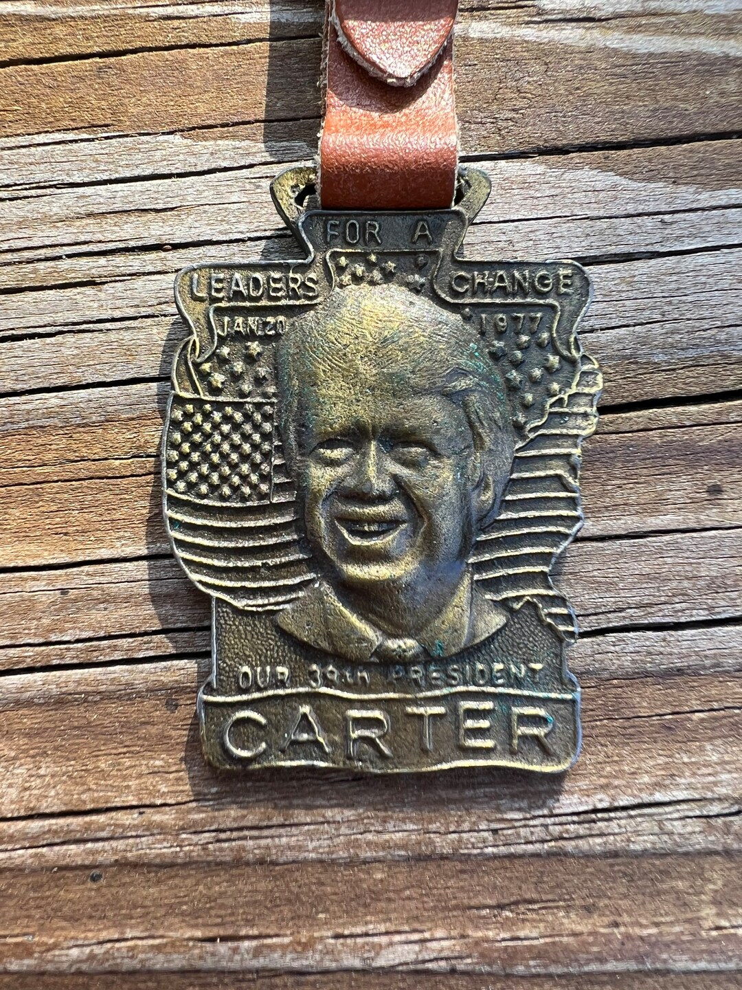 1970s Jimmy Carter 39th President LEADERS FOR A CHANGE Watch Fob. Nice ...