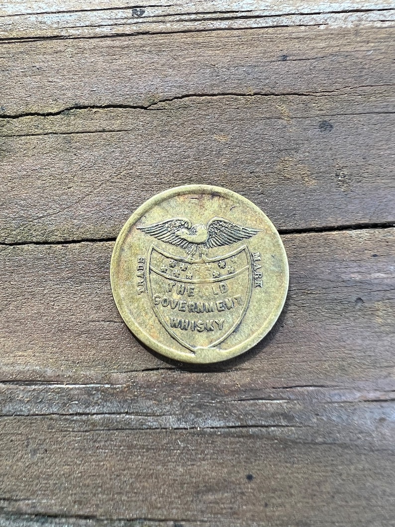 Vintage Old Government Whisky Token: 1900-1940s Advertising Medallion ...