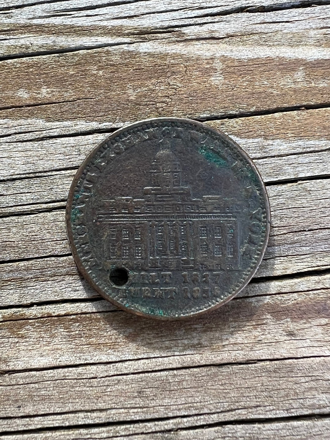 1837 Merchants Exchange Copper Token: Wall St N. York, Authentic ...