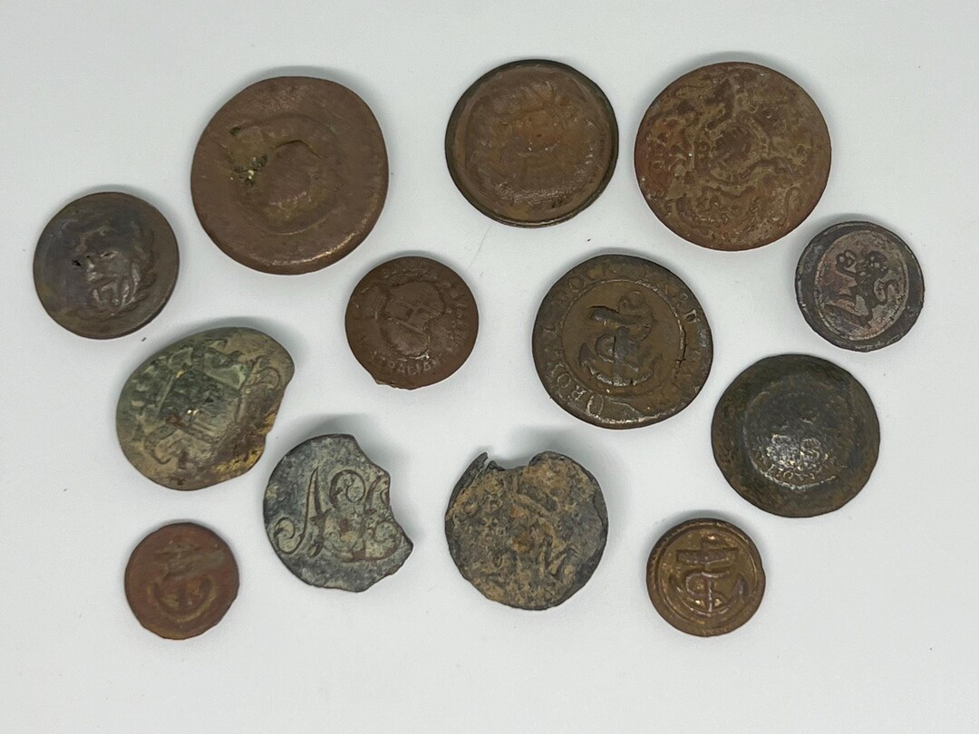 Lot of 1700s - 1900s Military Buttons, Dug in New England - Etsy