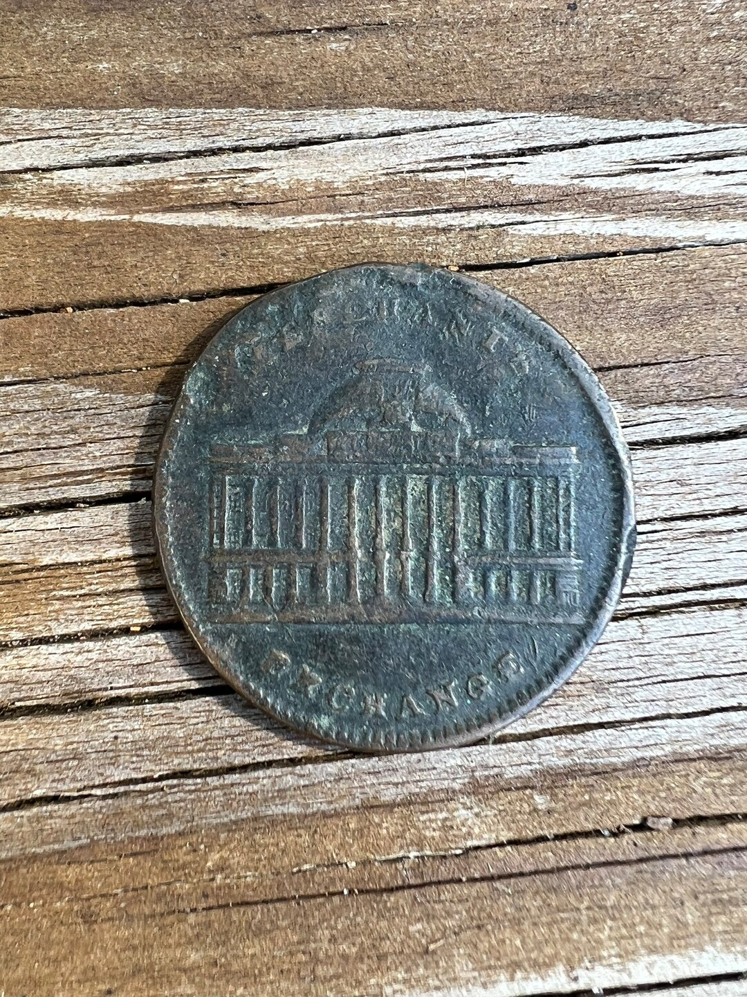 1830s Hard Times Token: New York Merchants' Exchange, Tontine Building ...