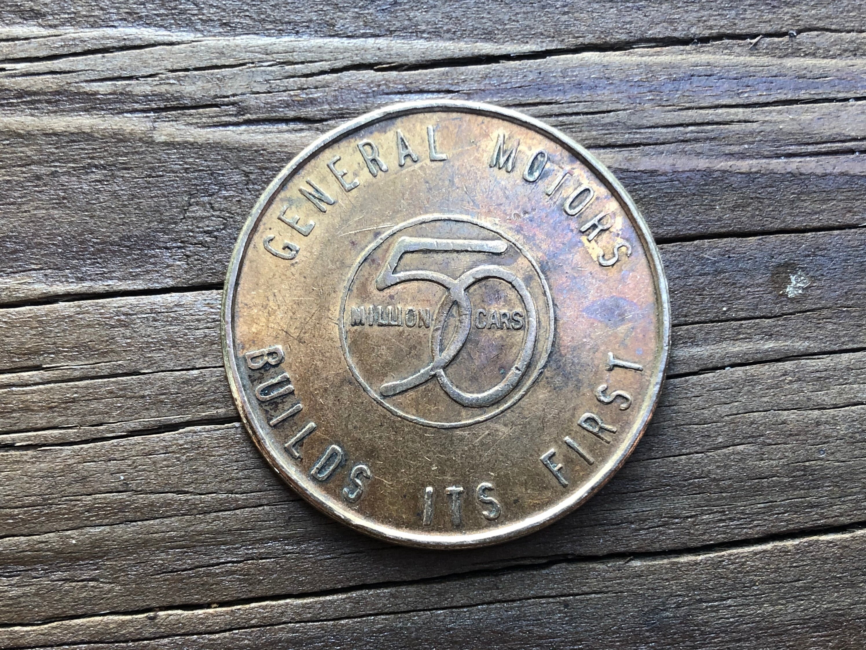 1954 General Motors Motorama Token Commemorating 50 Million GM Cars ...