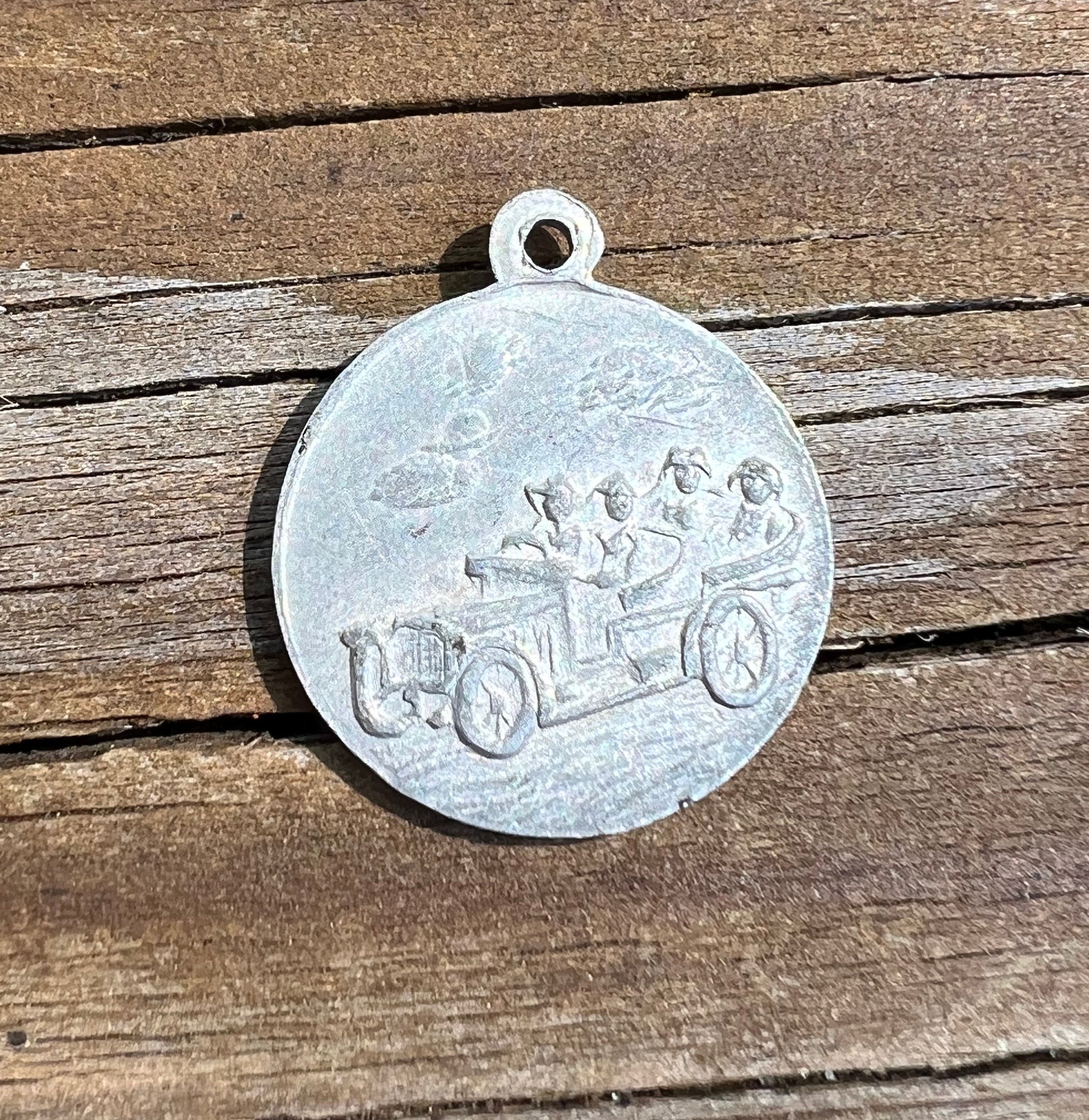 1930s Saint Christopher Safe Travel Medal Pendant Keychain Car Truck ...