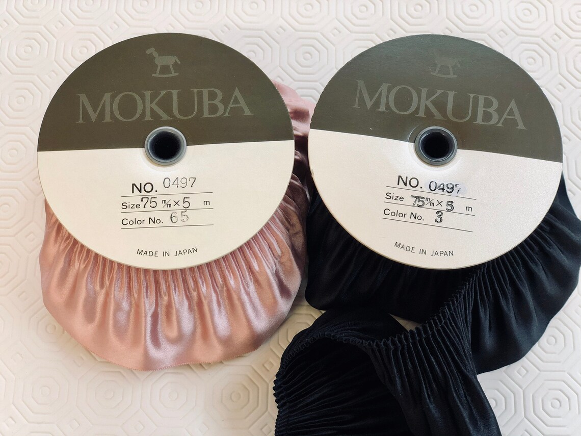 Mokuba Pleated Satin Ribbon. - Etsy