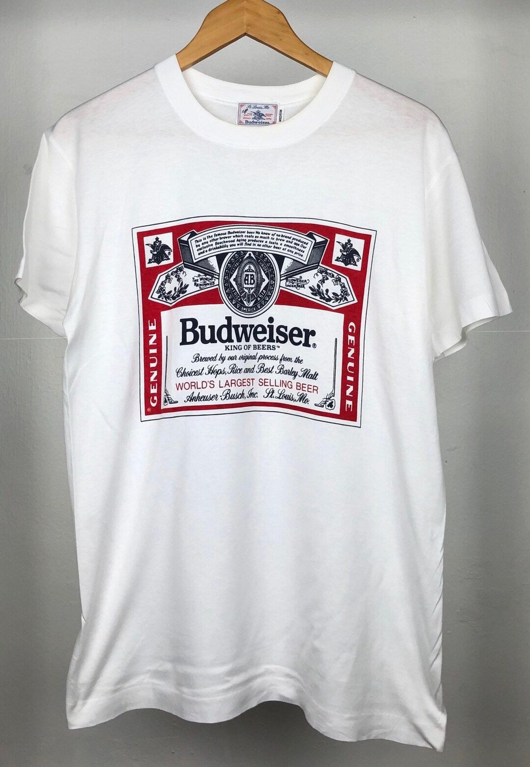 Rare Budweiser Logo 90s King of Beer Shirt - Etsy