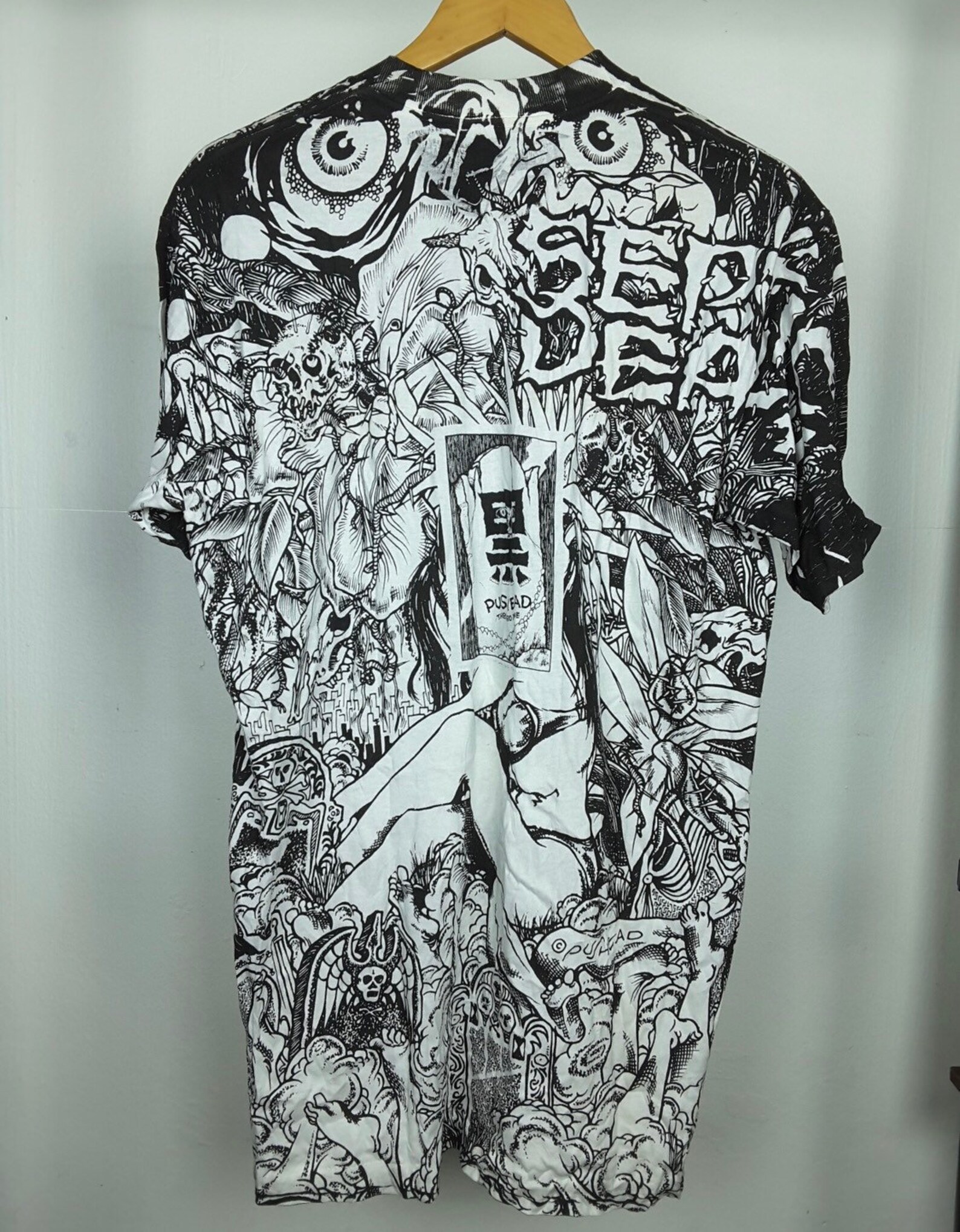 Rare 90s Septic Death Overprint Mosquitohead Pushead Design Metal ...