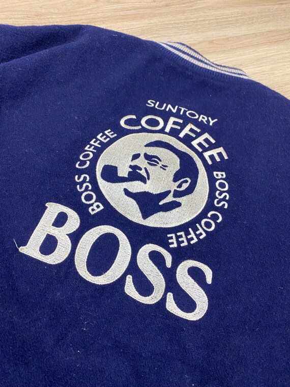 vintage suntory boss coffee varsity jacket - Gem