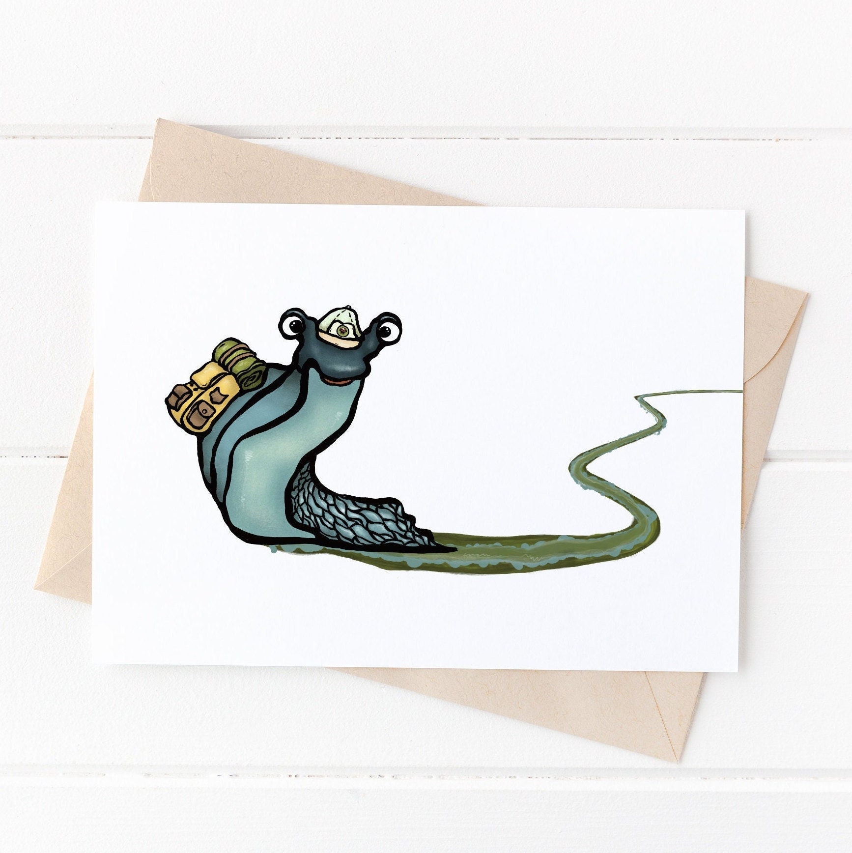 Slug Greeting Card | Birthday Card | Hand Drawn | Animal | Wildlife - Etsy