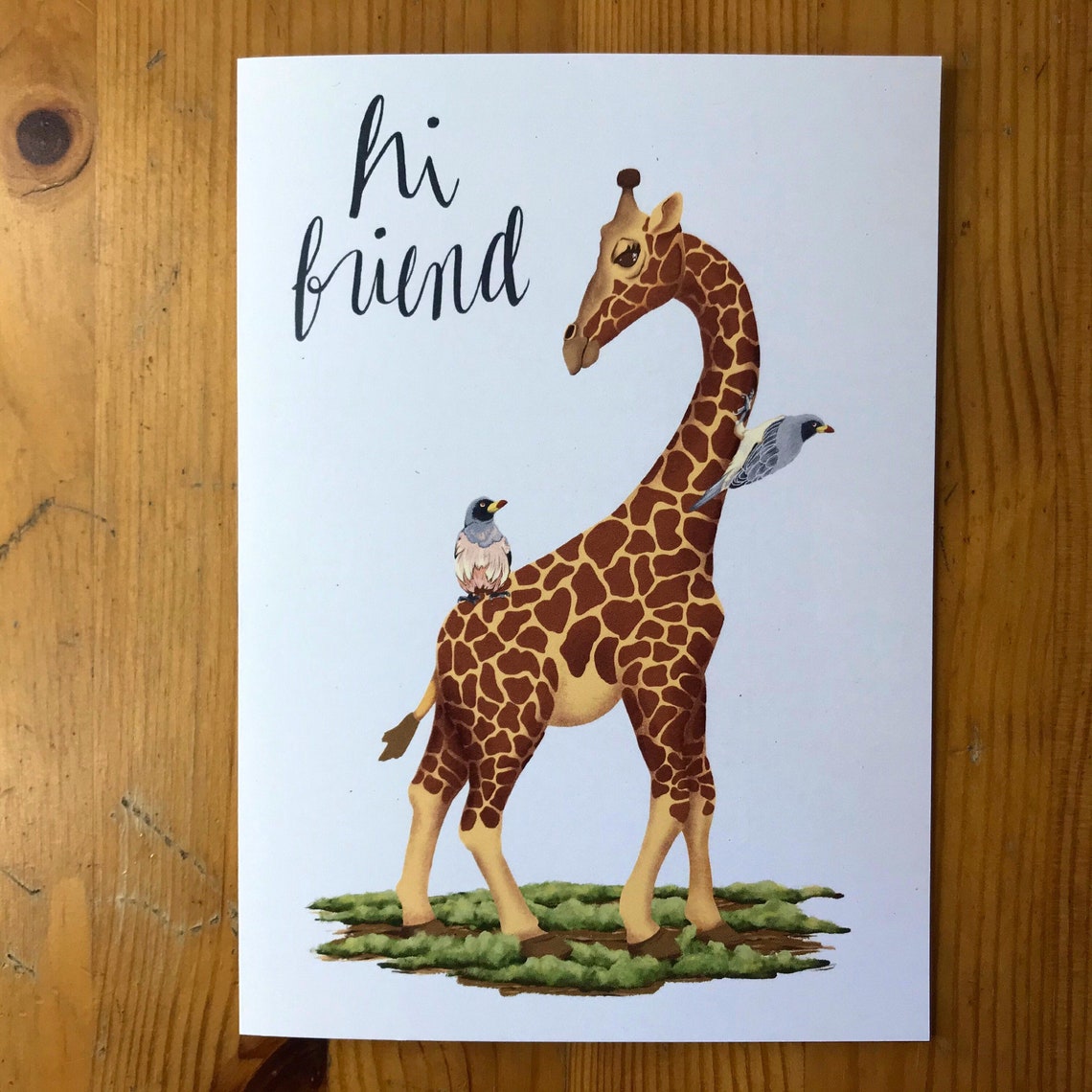 Giraffe Greeting Card Friend Birthday Special Occasion | Etsy