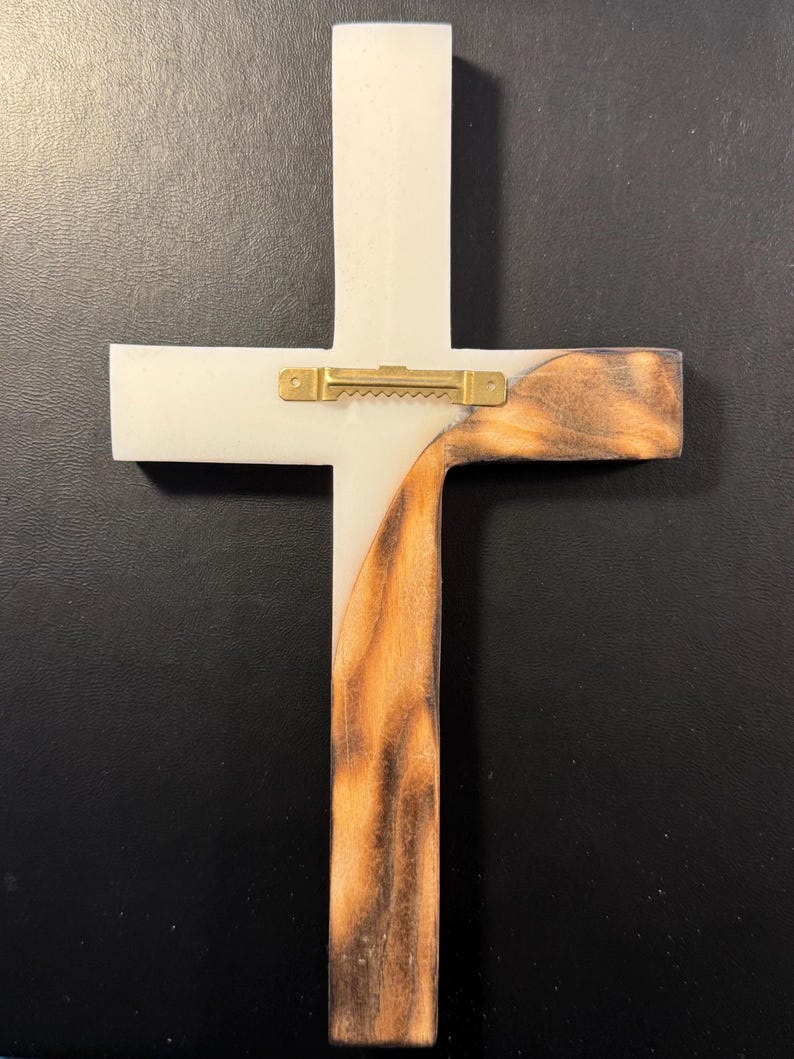 Wood & Resin Wall Cross, First Communion Cross Gift, Epoxy Wall ...
