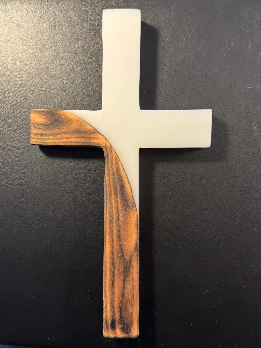 Wood & Resin Wall Cross, First Communion Cross Gift, Epoxy Wall ...