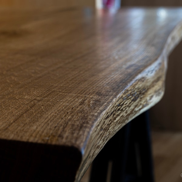 Oak Live Edge Table - Etsy