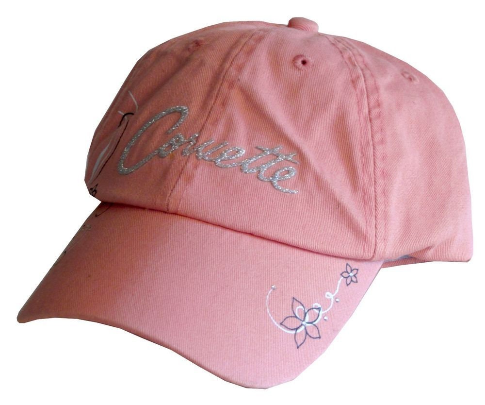 Women's Corvette Rhinestone Pink Unstructured Cotton Hat | Etsy