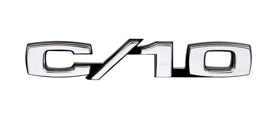 Vintage Chevy C/10 Script Emblem Metal Sign - Etsy