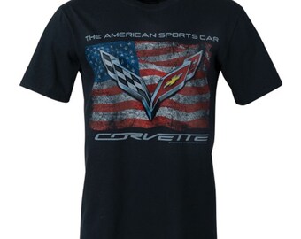 Men's Chevy Corvette C7 T-shirt Front & Collage Back Crew - Etsy
